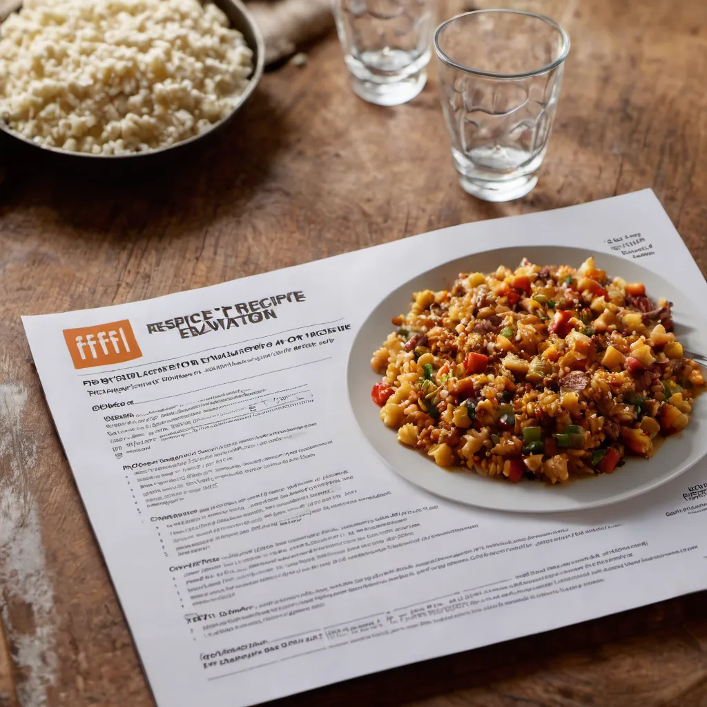 Recipe Evaluation Form: Assessing Culinary Quality