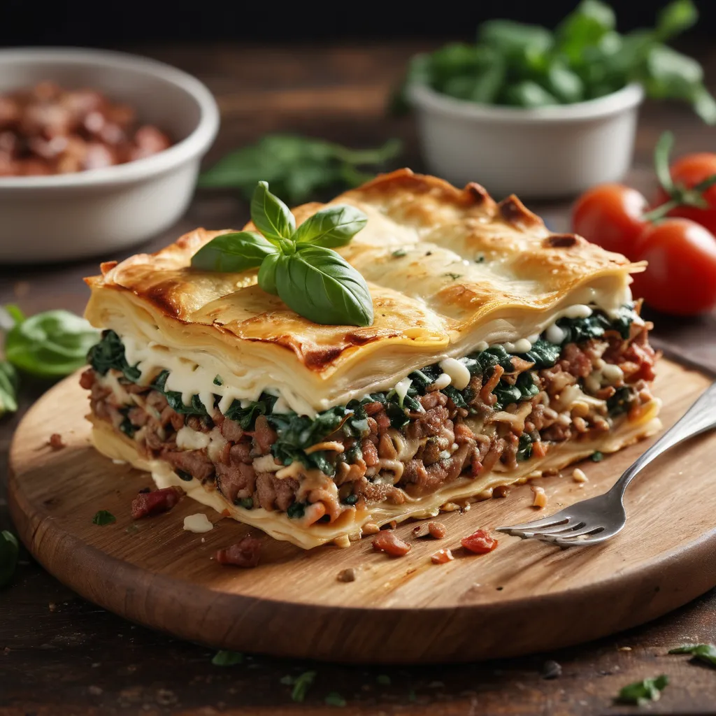 Savor the Richness of Sausage and Spinach Lasagne